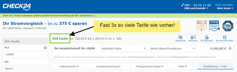 Strompreisvergleich: Achtung Stolperfalle!