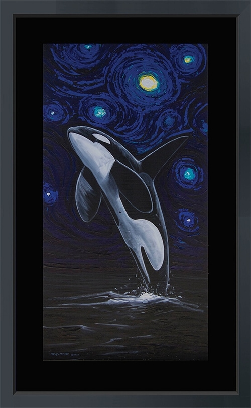Orca Under the Starry Night