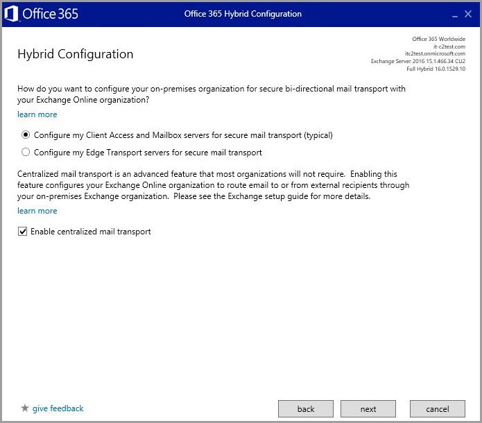 Exchange & Office365 Hybrid Deployment - Part 2