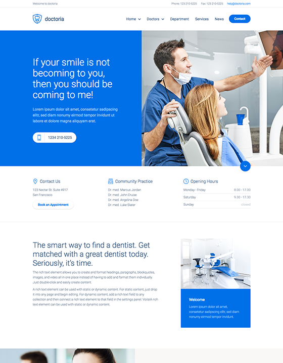 Dental - Dentist HTML5 Responsive Website Template