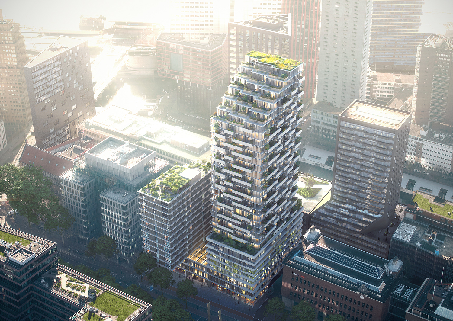 The One: nieuwe woontoren aan de Blaak 20-24, in het centrum van ...