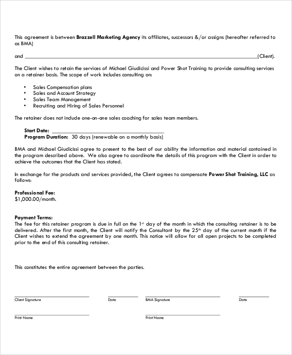 Freelance Retainer Agreement Template Master Template Freelance Retainer Agreement Template Master Template