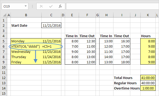 [Download] Time Sheet Template (Excel) - Bonsai