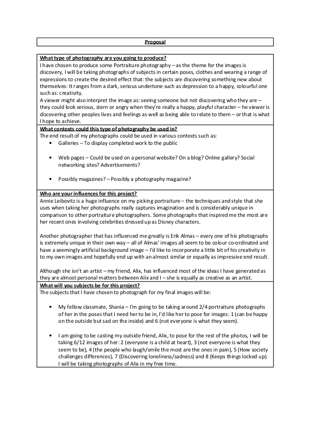 Photography Proposal Template PDF Download Bonsai