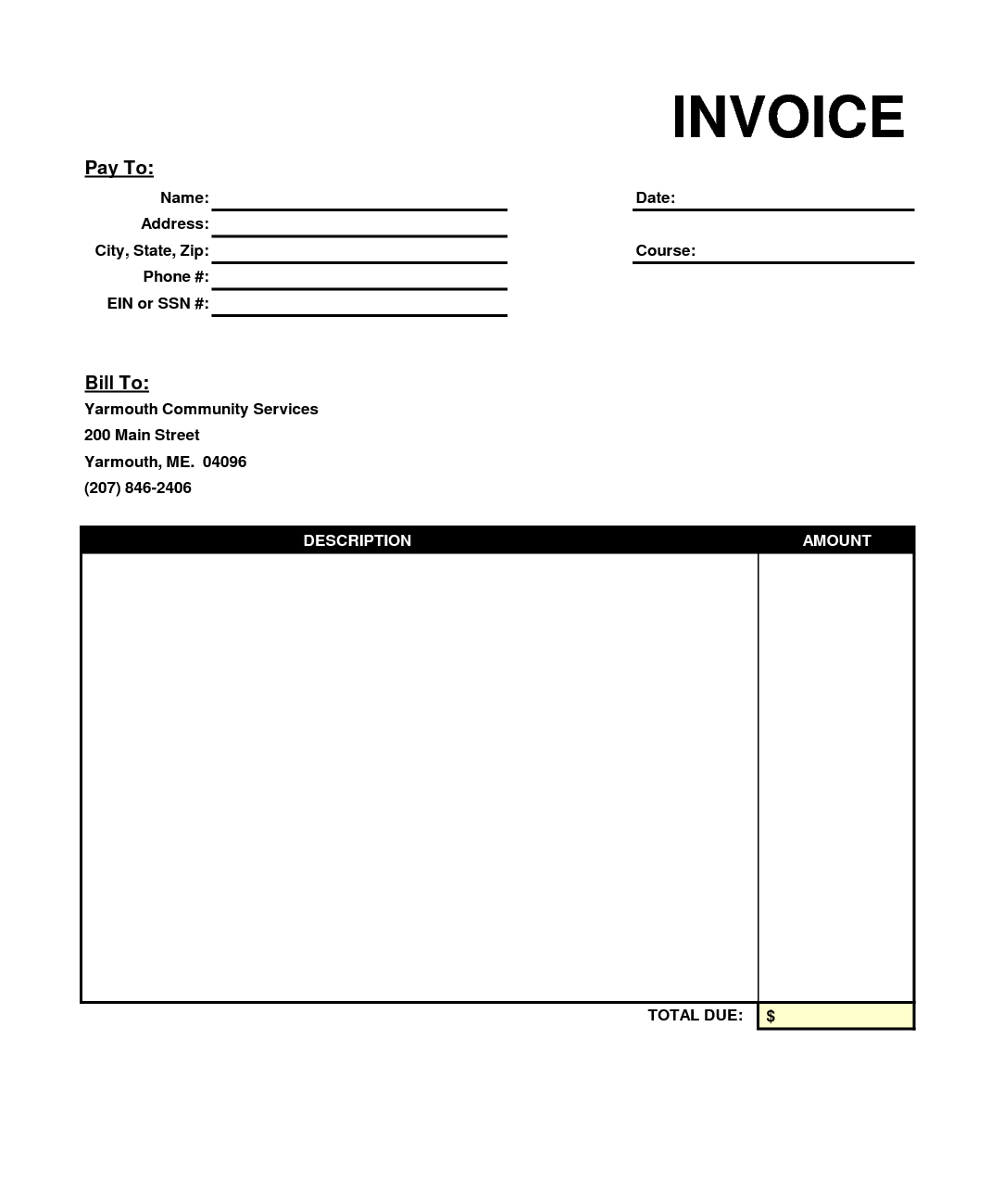 Simple Invoice Template PDF Excel Word Google Docs Bonsai