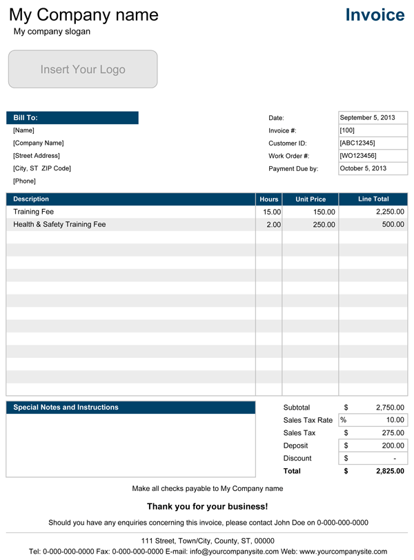 Interim Invoice Template | Customize & Download - Bonsai