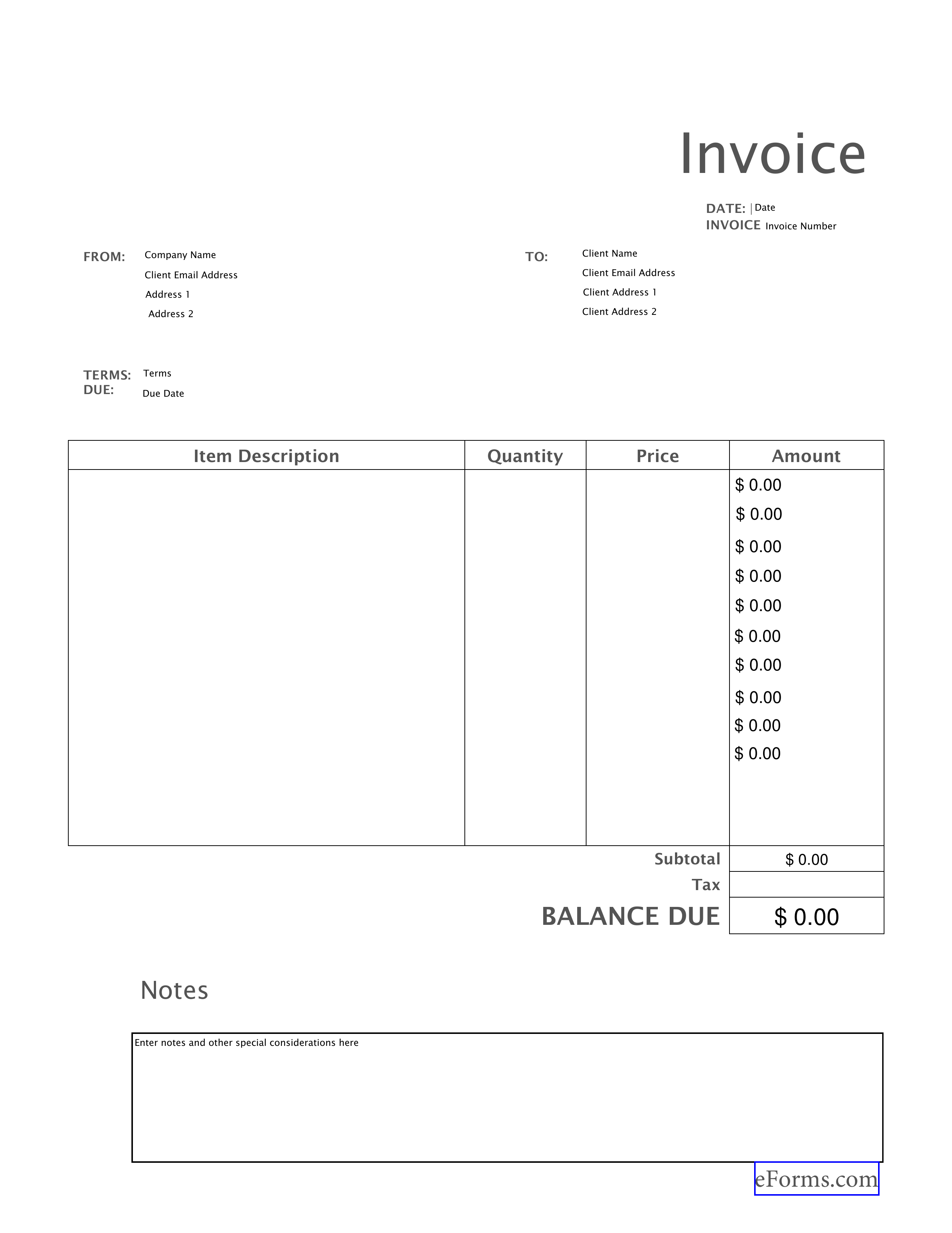 Simple Blank Invoice Template Invoice Template Ideas Create And Print Your Own Invoices Using 