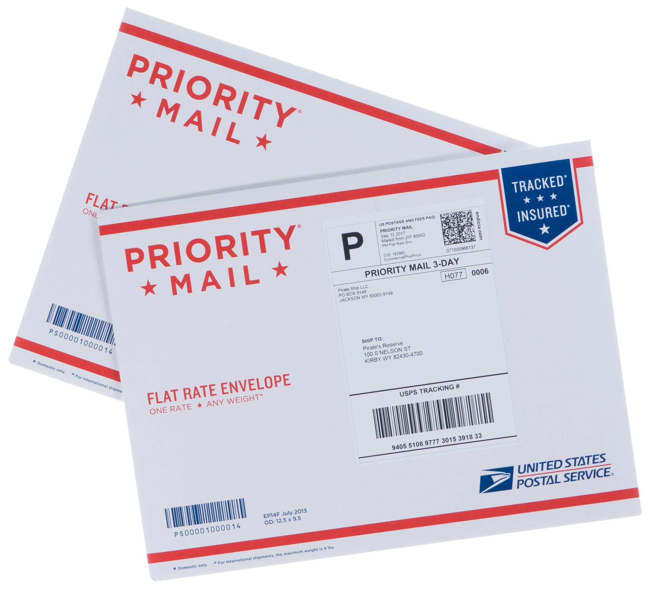 USPS Priority Mail Flat Rate Pirate Ship