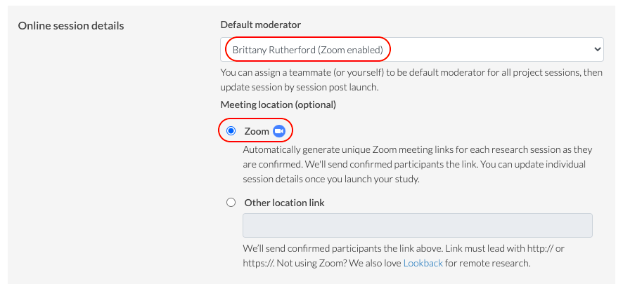 How do I use the Zoom integration to create and share meeting links ...