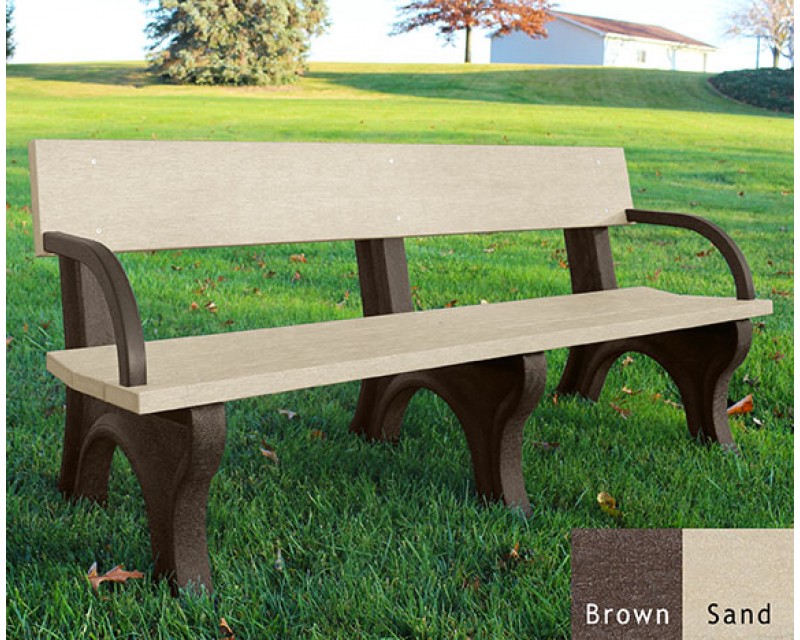 Landmark Backed Bench | American Recycled Products