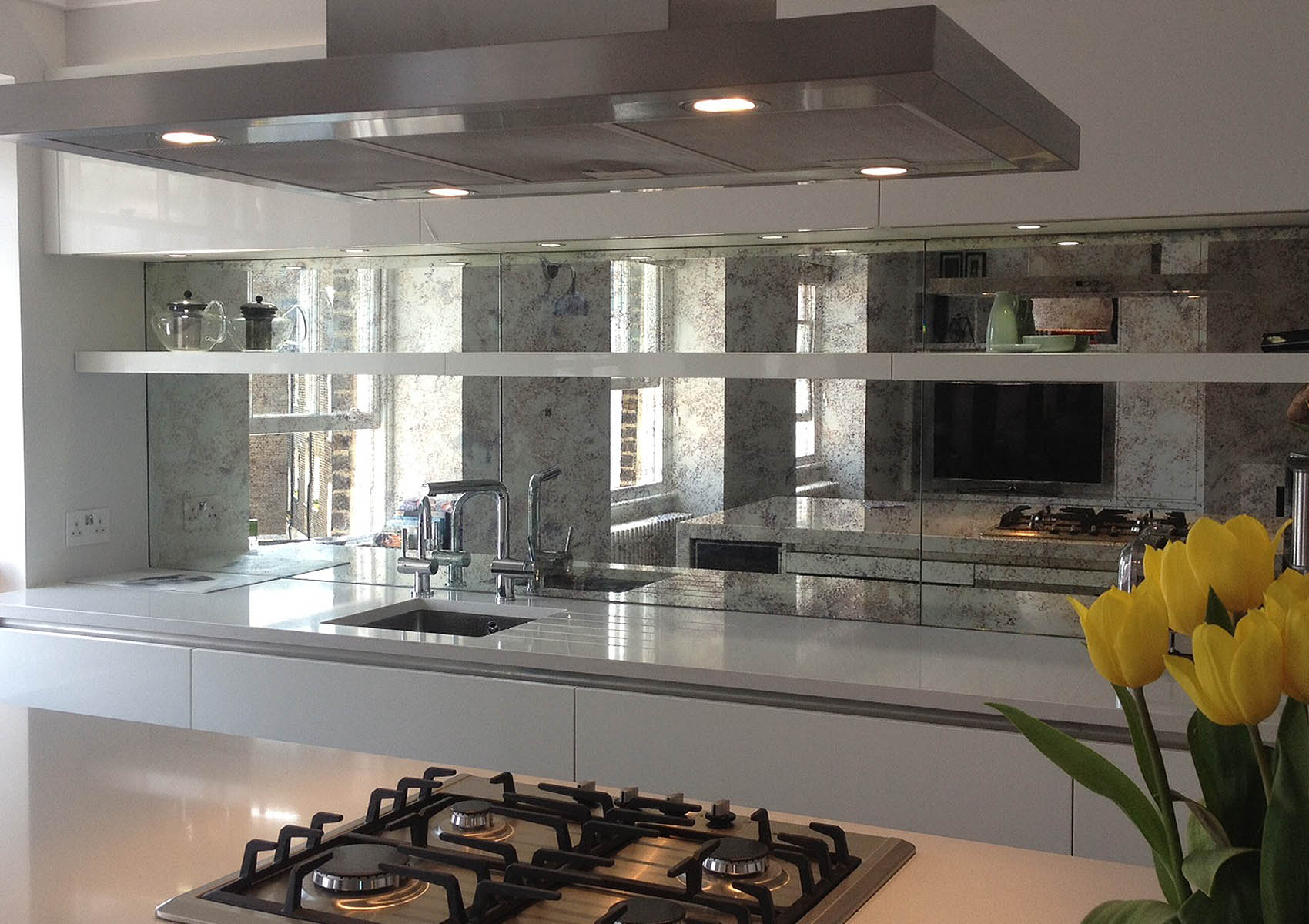 Mottled Antiqued Mirror