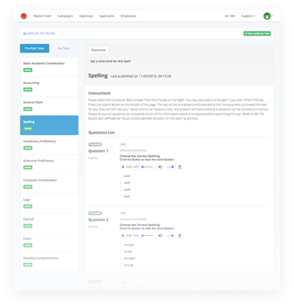 Employment Aptitude Tests