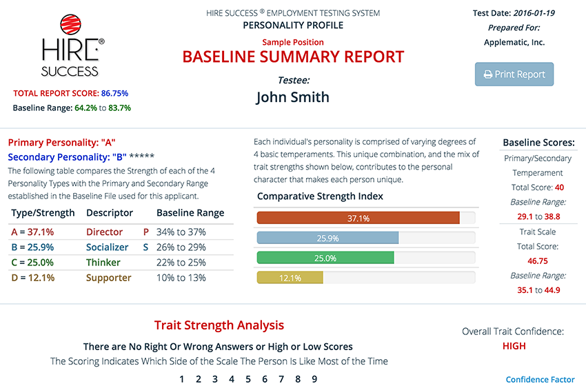 Pre-Employment Personality Test and Assessment