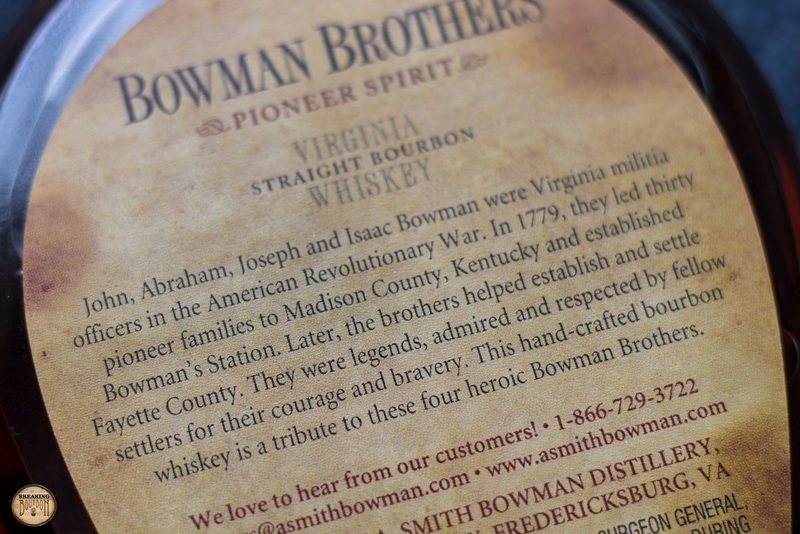 Bowman Brothers Small Batch Review | Breaking Bourbon