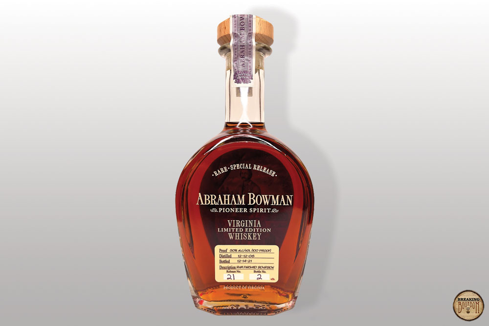 Press Release: ABRAHAM BOWMAN 15-YEAR-OLD RUM FINISHED BOURBON