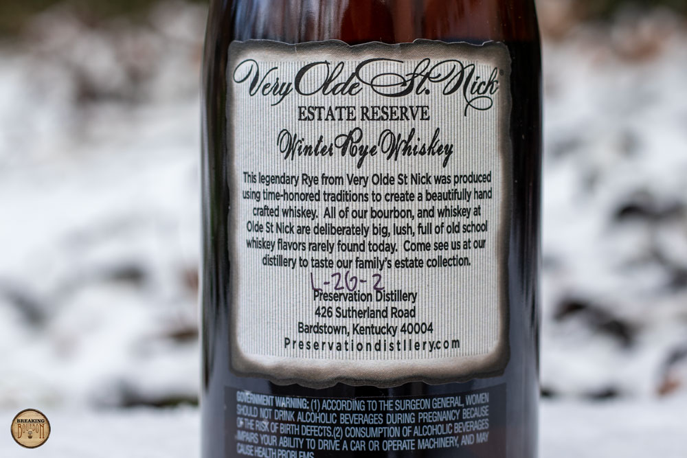 Very Olde St. Nick Winter Rye 2022 Review | Breaking Bourbon