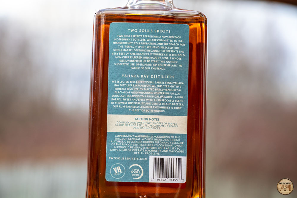 Two Souls Spirits Wisconsin Rye Whiskey Finished in a Rum Cask Review ...