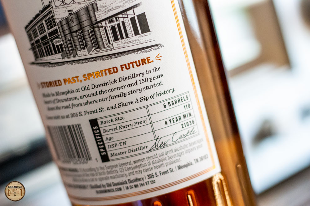 Old Dominick Straight Tennessee Whiskey Review | Breaking Bourbon