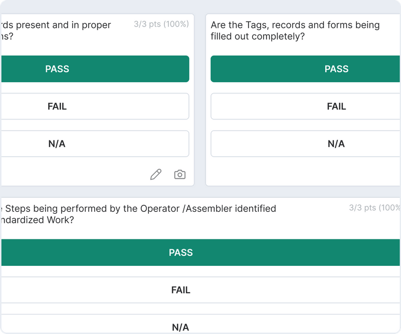 Use WorkClout for Layer Process Audits (LPAs)