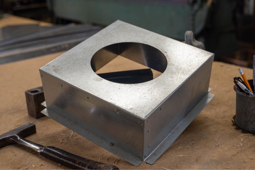 REGISTER BOX 12 '' X 12 '' X WITH 8'' ROUND