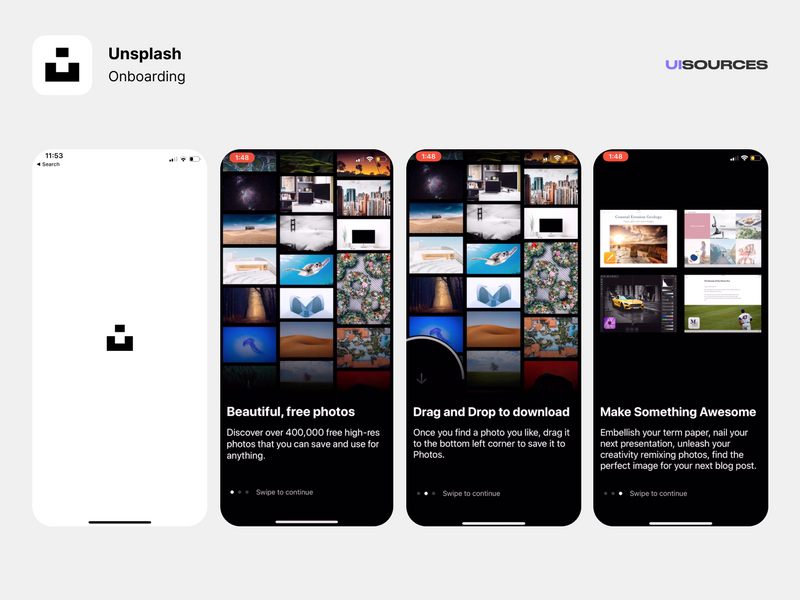 Unsplash - Screenshots | UI Sources
