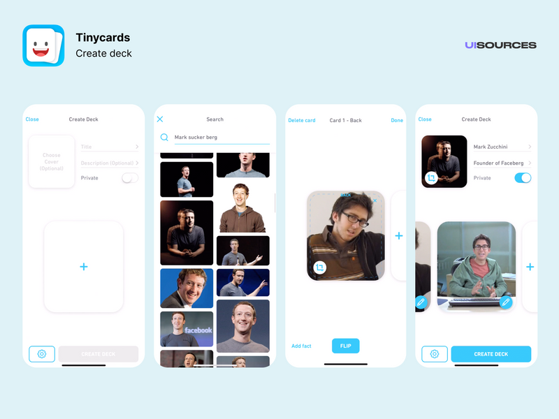 Tinycards App - Flashcards by Duolingo | UI Sources
