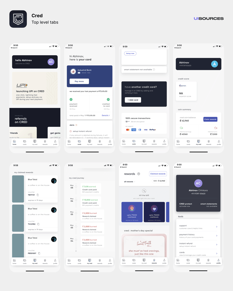 Cred - Onboarding Screenshots | UI Sources