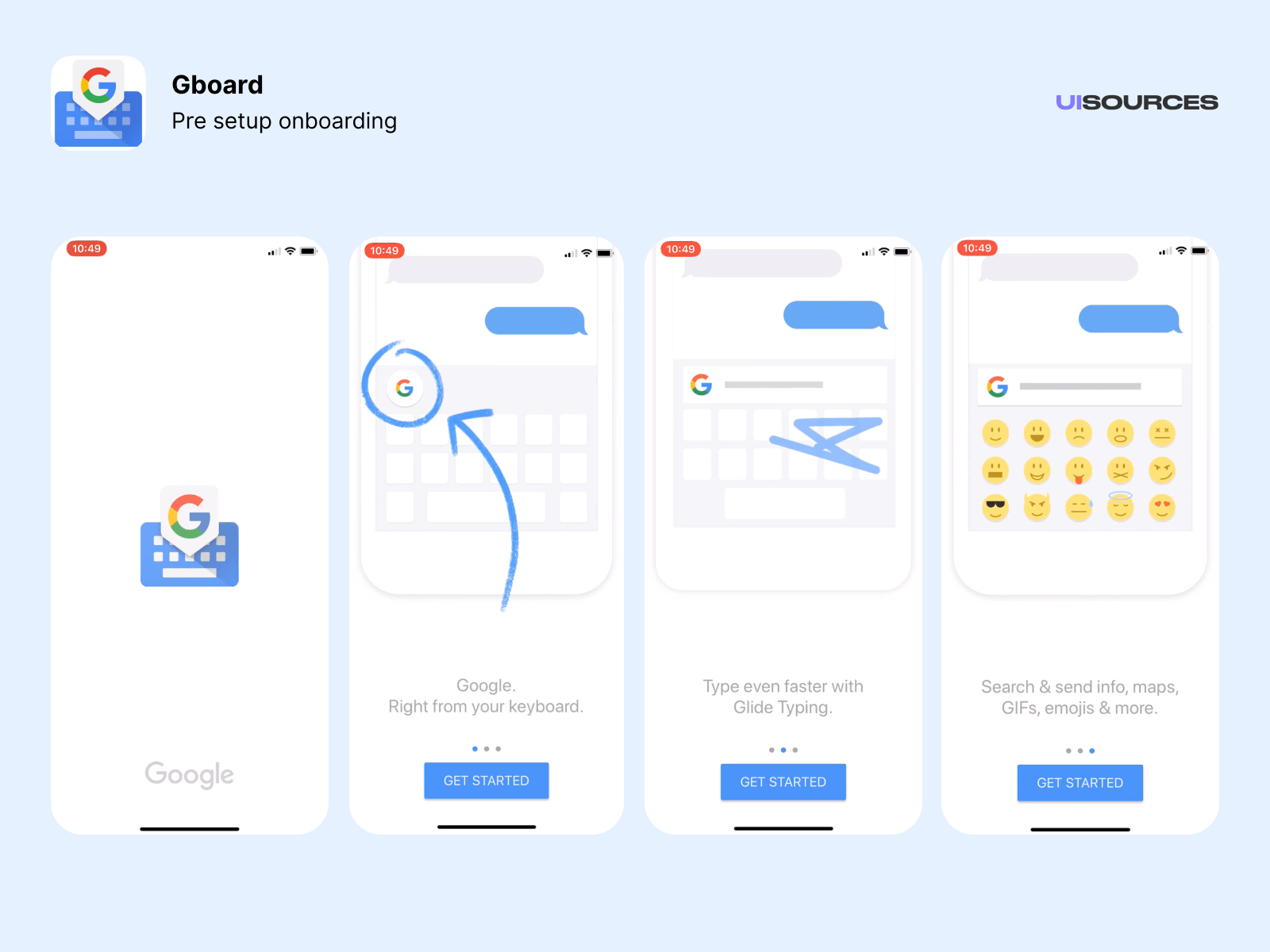 Gboard - Onboarding Screenshots | UI Sources