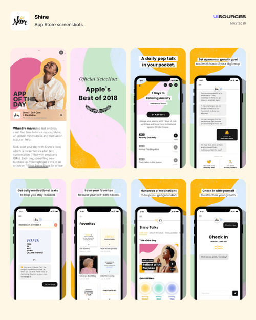 Shine - App Store Screenshots Screenshots | UI Sources
