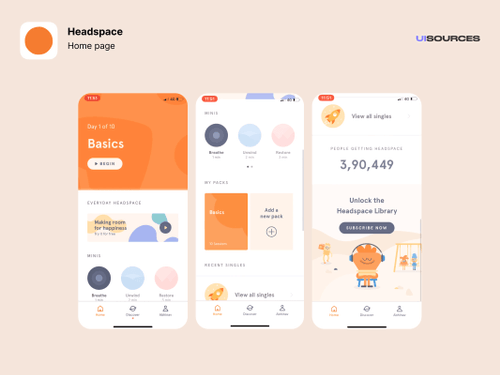 Headspace - App Store Screenshots Screenshots | UI Sources
