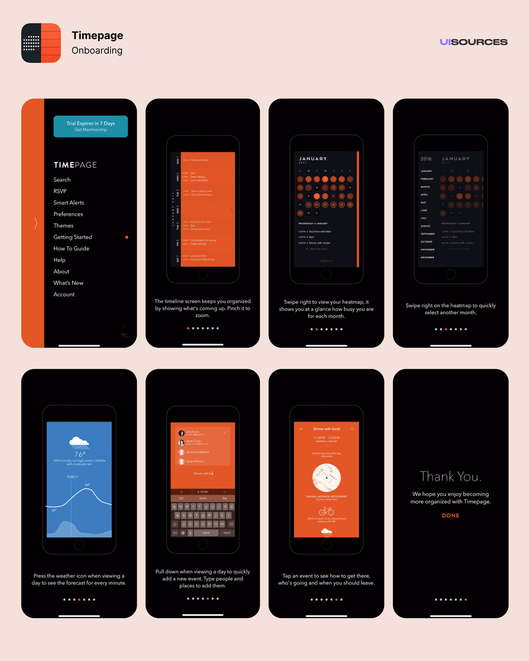 Timepage - Onboarding Screenshots | UI Sources