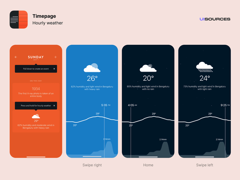 Timepage App - Calendar by Moleskine | UI Sources
