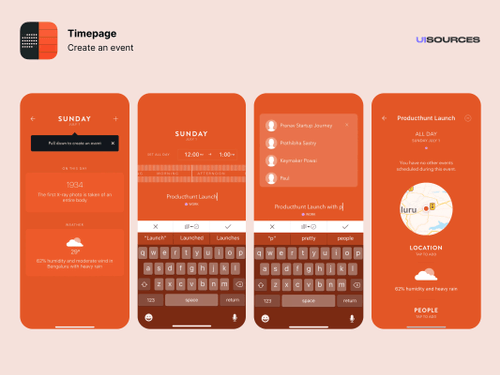Timepage App - Calendar by Moleskine | UI Sources
