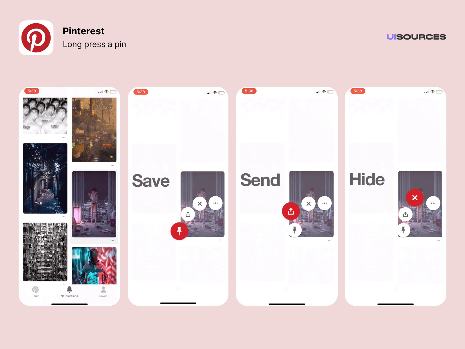 Pinterest - Microinteractions Screenshots | UI Sources