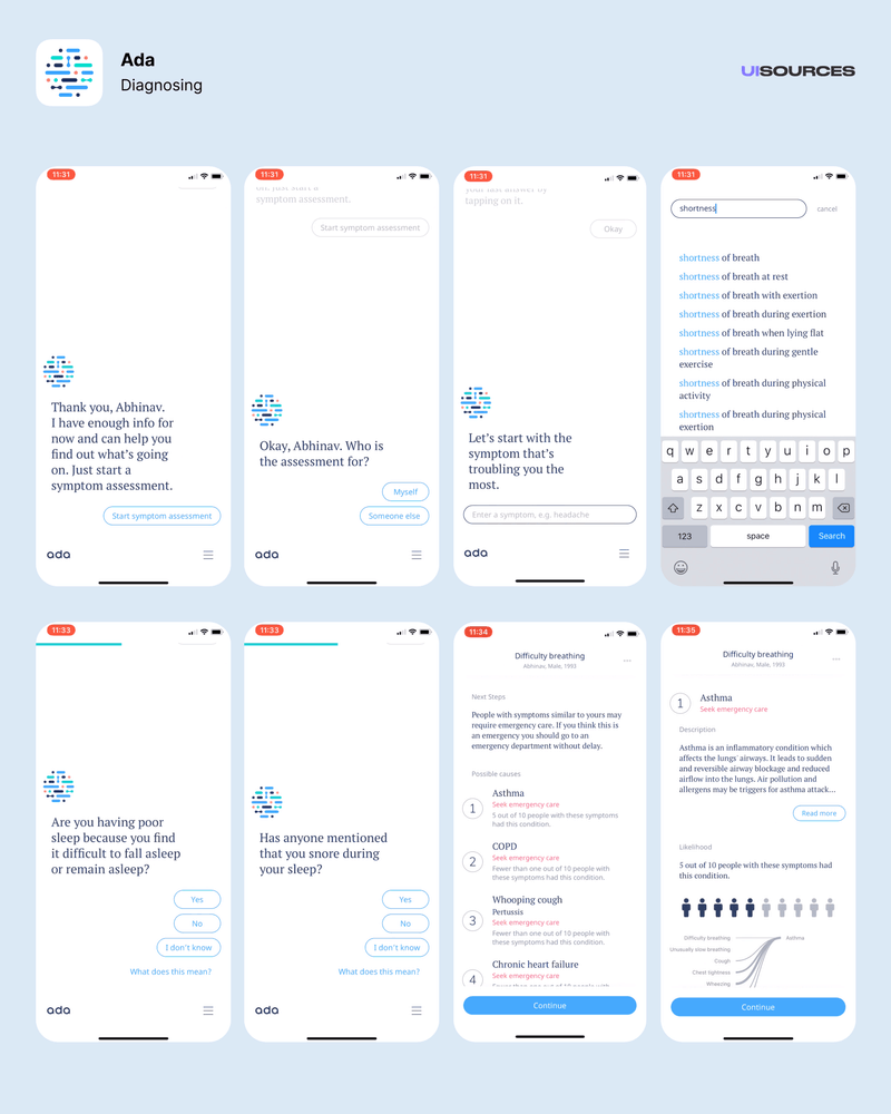 Ada - Chat Bot Screenshots | UI Sources
