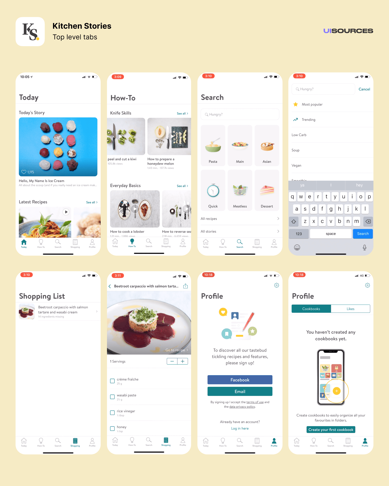 Kitchen Stories - Content Screens Screenshots | UI Sources