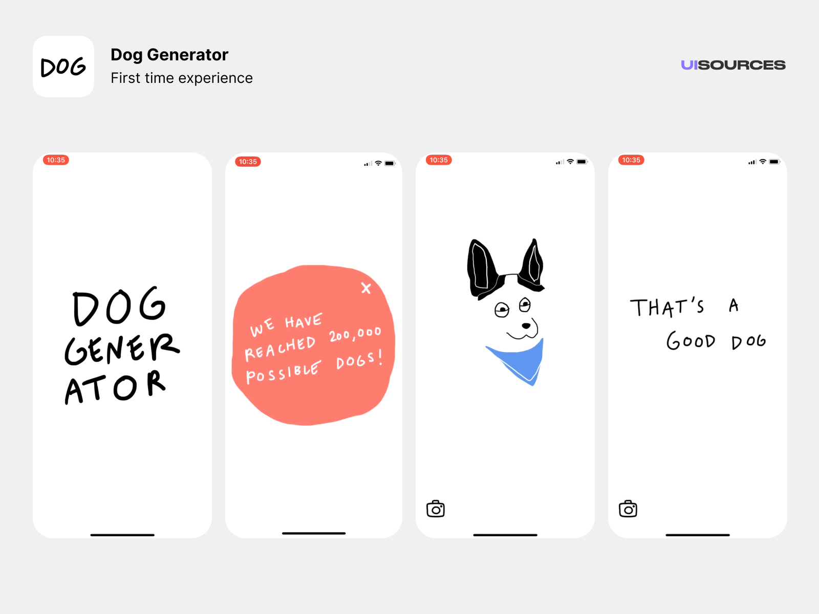 Dog Generator App - Over 500k possible dogs | UI Sources