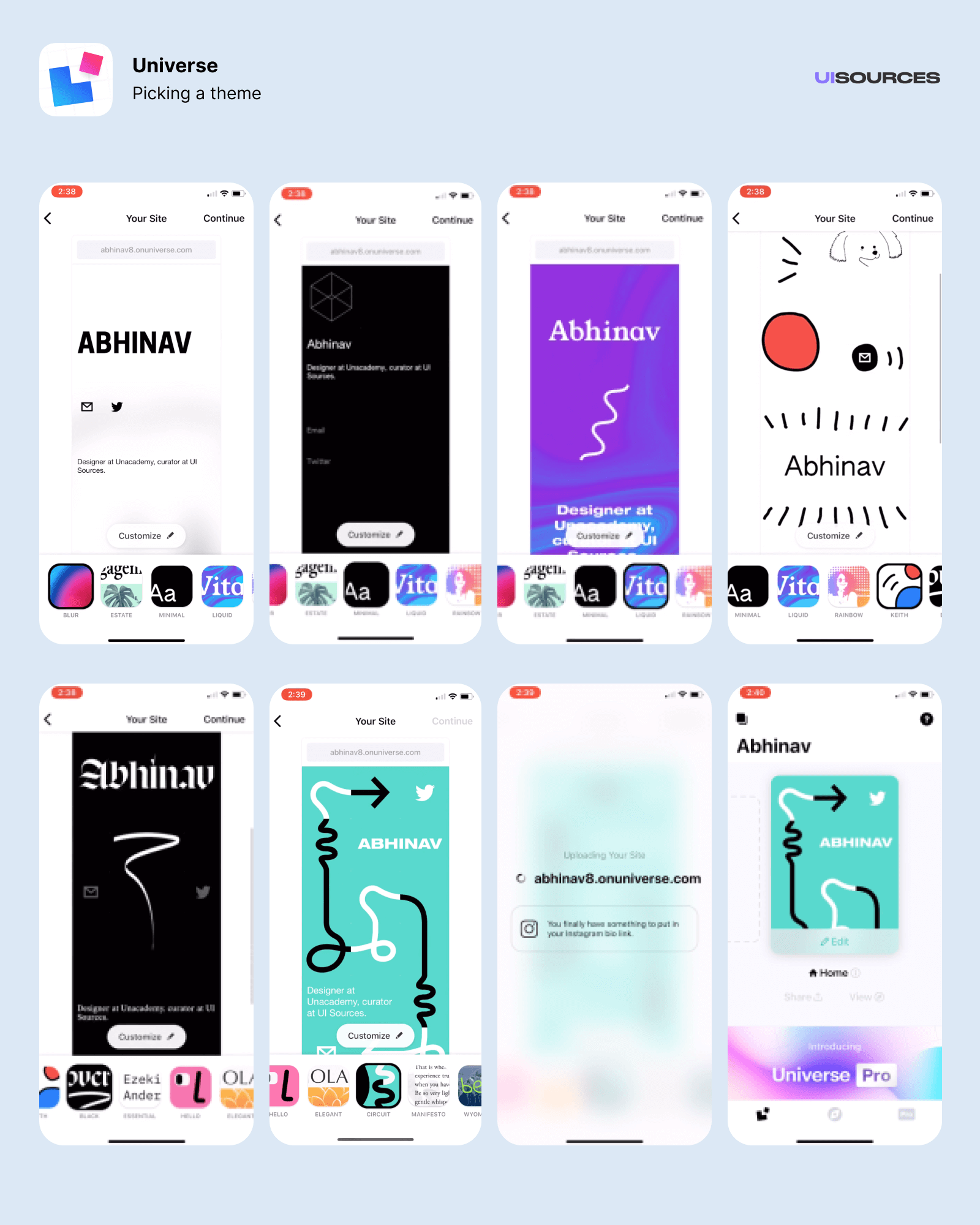 Universe - Customization Screenshots | UI Sources