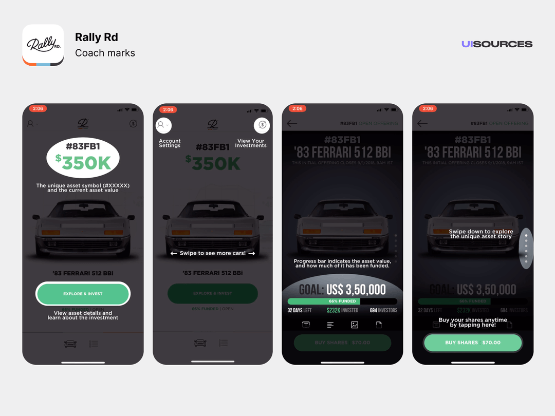 Rally Rd. - Content Screens Screenshots | UI Sources