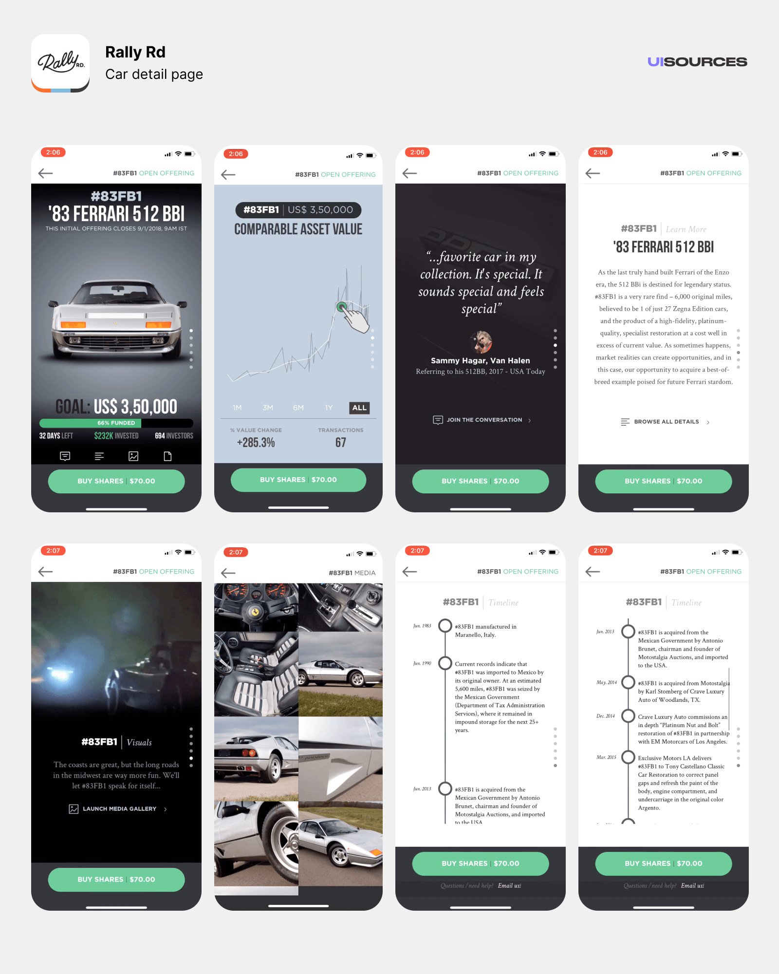 Rally Rd. - Content Screens Screenshots | UI Sources