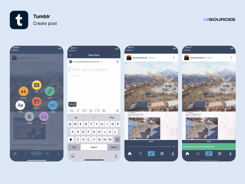 Tumblr App - Social Networking | UI Sources