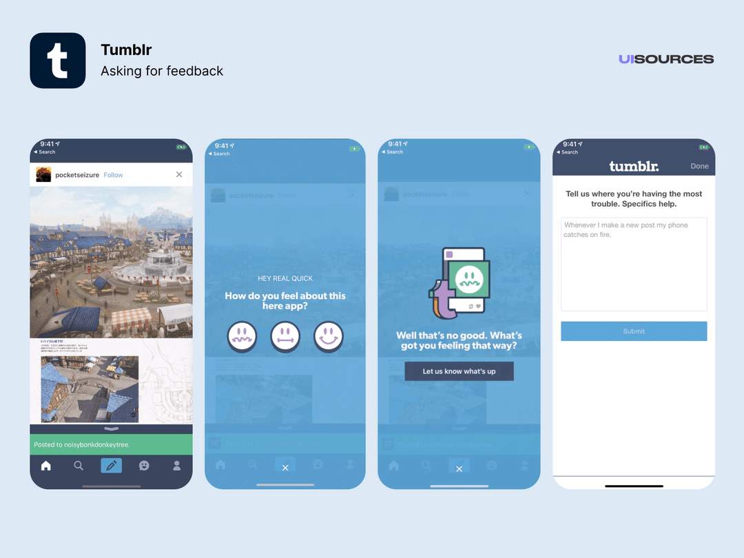 Tumblr App - Social Networking | UI Sources