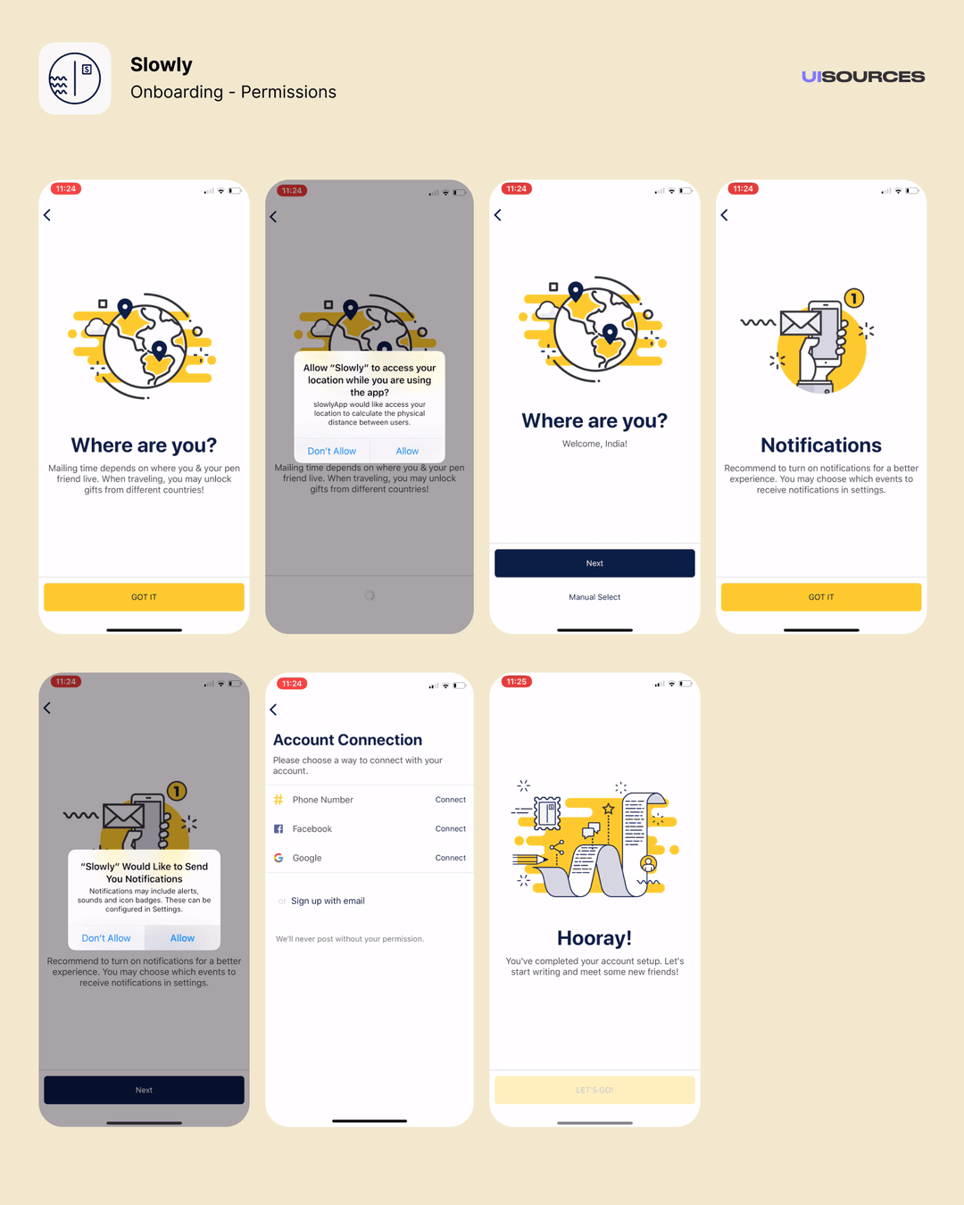Slowly - App Store Screenshots Screenshots | UI Sources