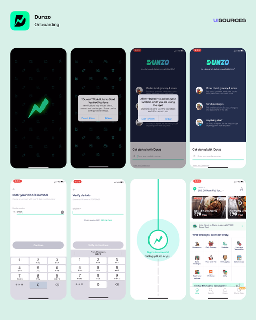 Dunzo App - 24x7 Delivery | UI Sources