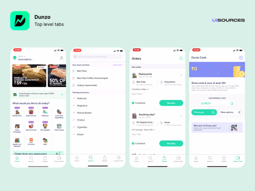 Dunzo App - 24x7 Delivery | UI Sources