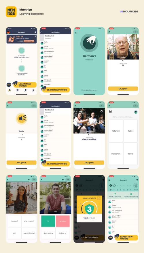 Memrise - Content Screens Screenshots | UI Sources