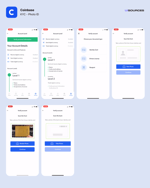 Coinbase - Onboarding Screenshots | UI Sources