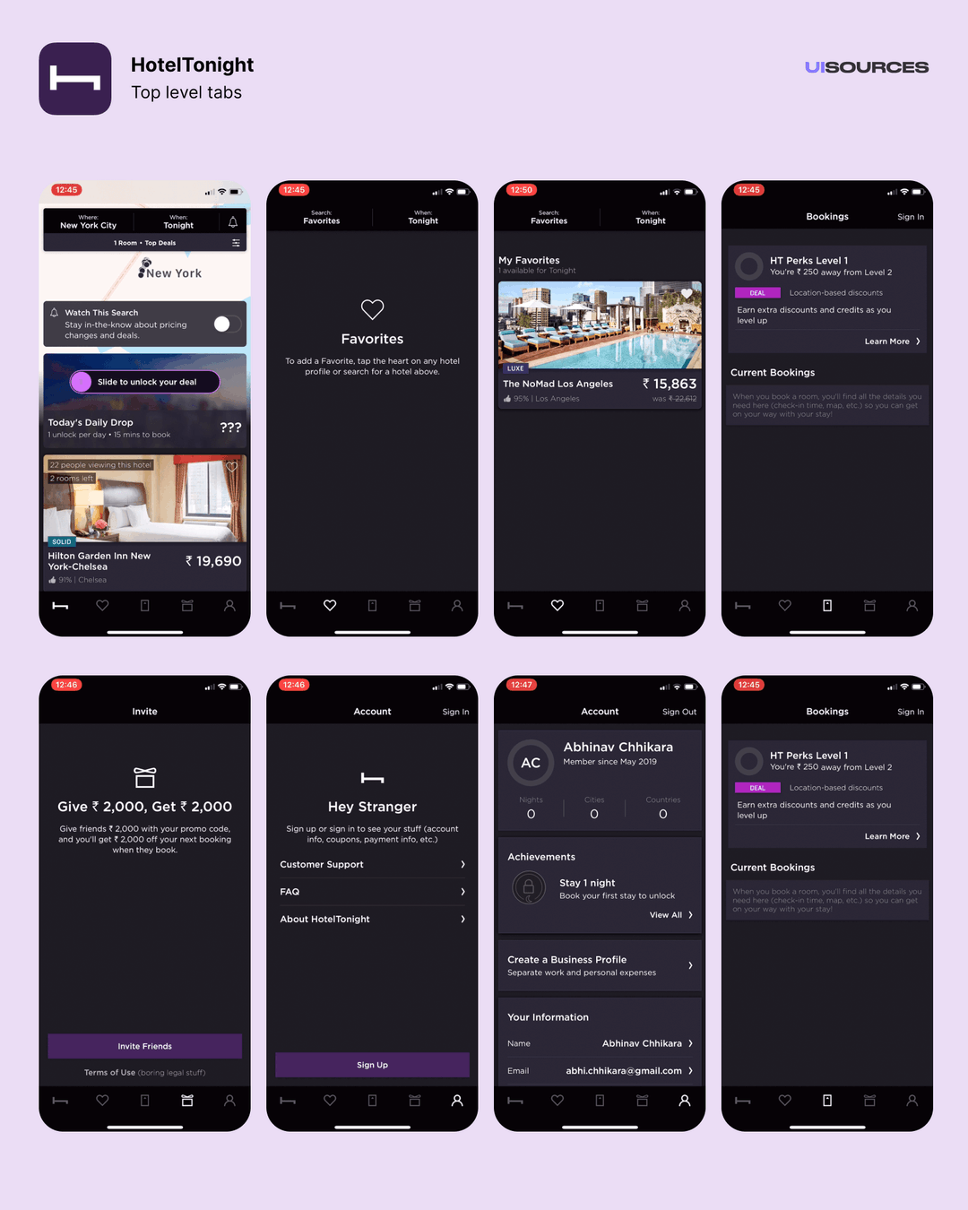 Hopper - Content Screens Screenshots | UI Sources