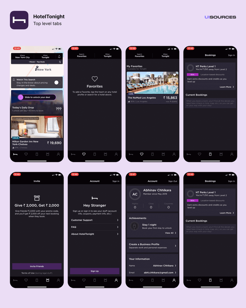 Hopper - Content Screens Screenshots | UI Sources