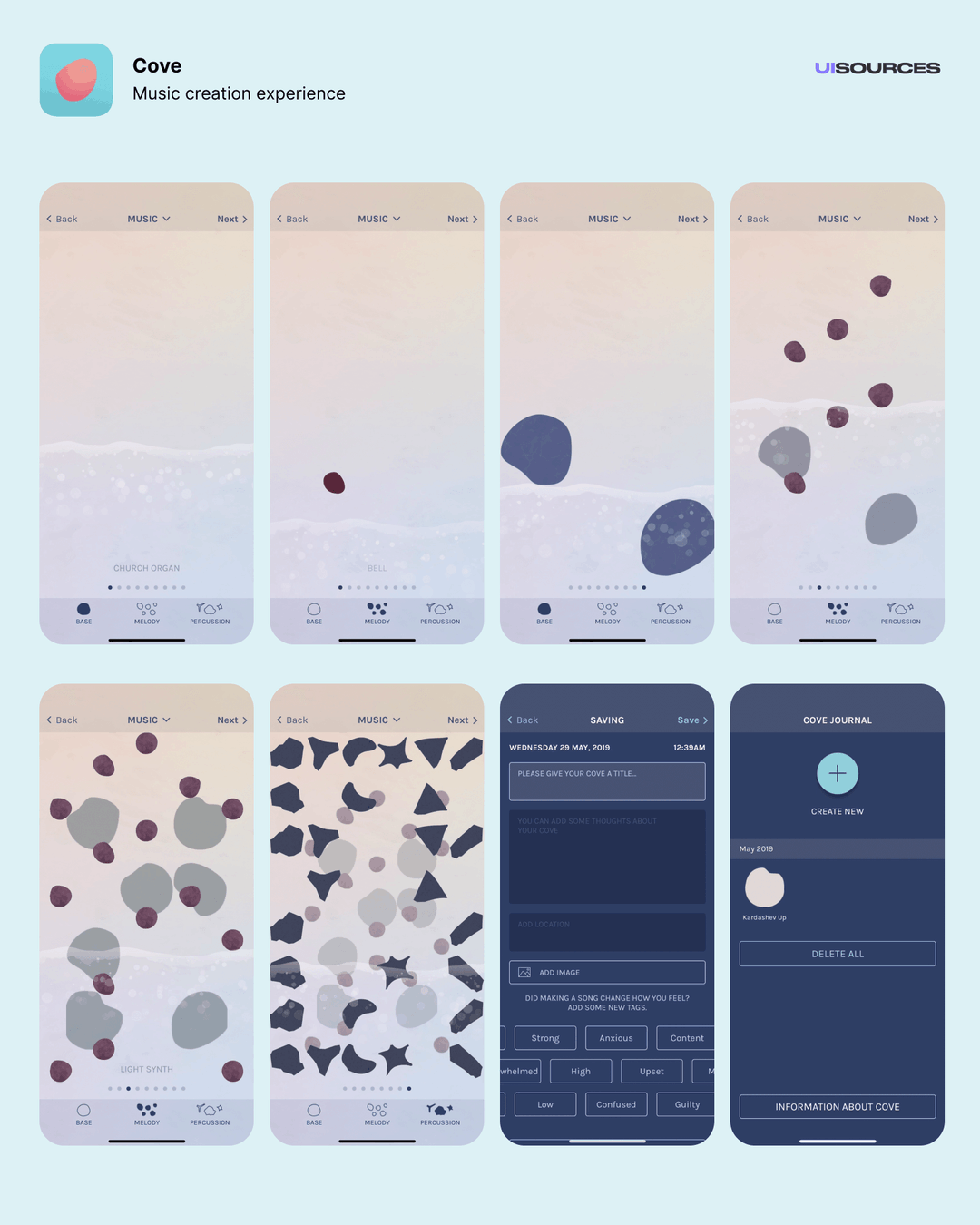 Cove App - Express yourself with music | UI Sources